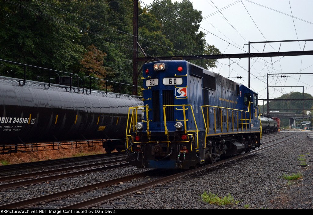 One final shot of SEPTA 60 as it moves west as Q418-09 continues east
